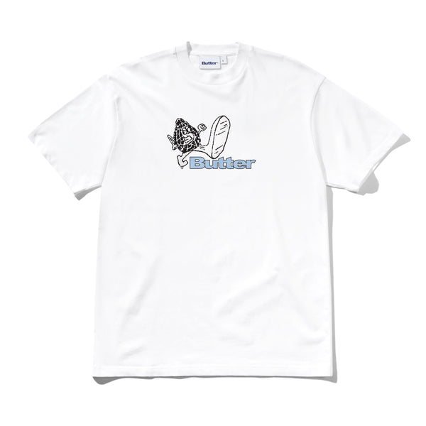 Steppin' Logo Tee, White – Lo-Fi
