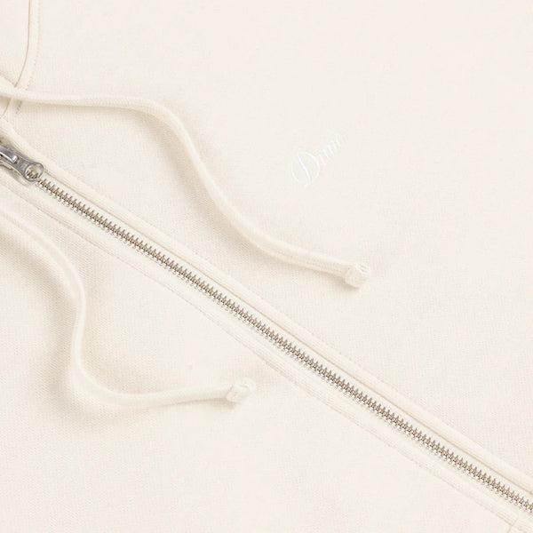 Cursive Zip-Thru Pullover Hood, Natural – Lo-Fi