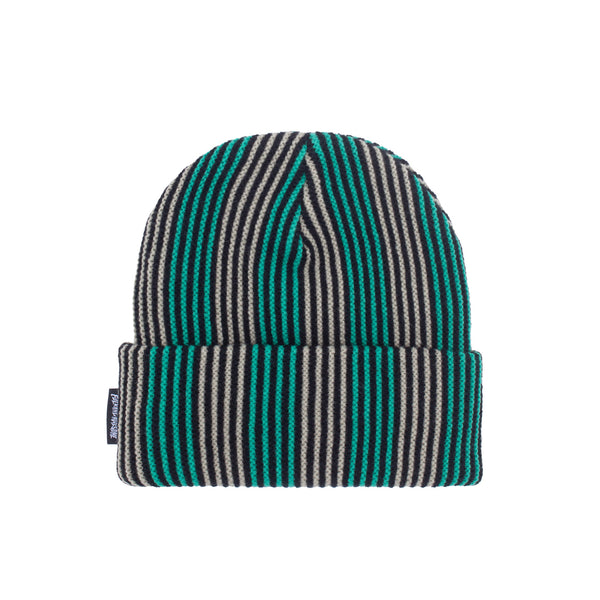 Stripe Beanie, Green / Khaki – Lo-Fi